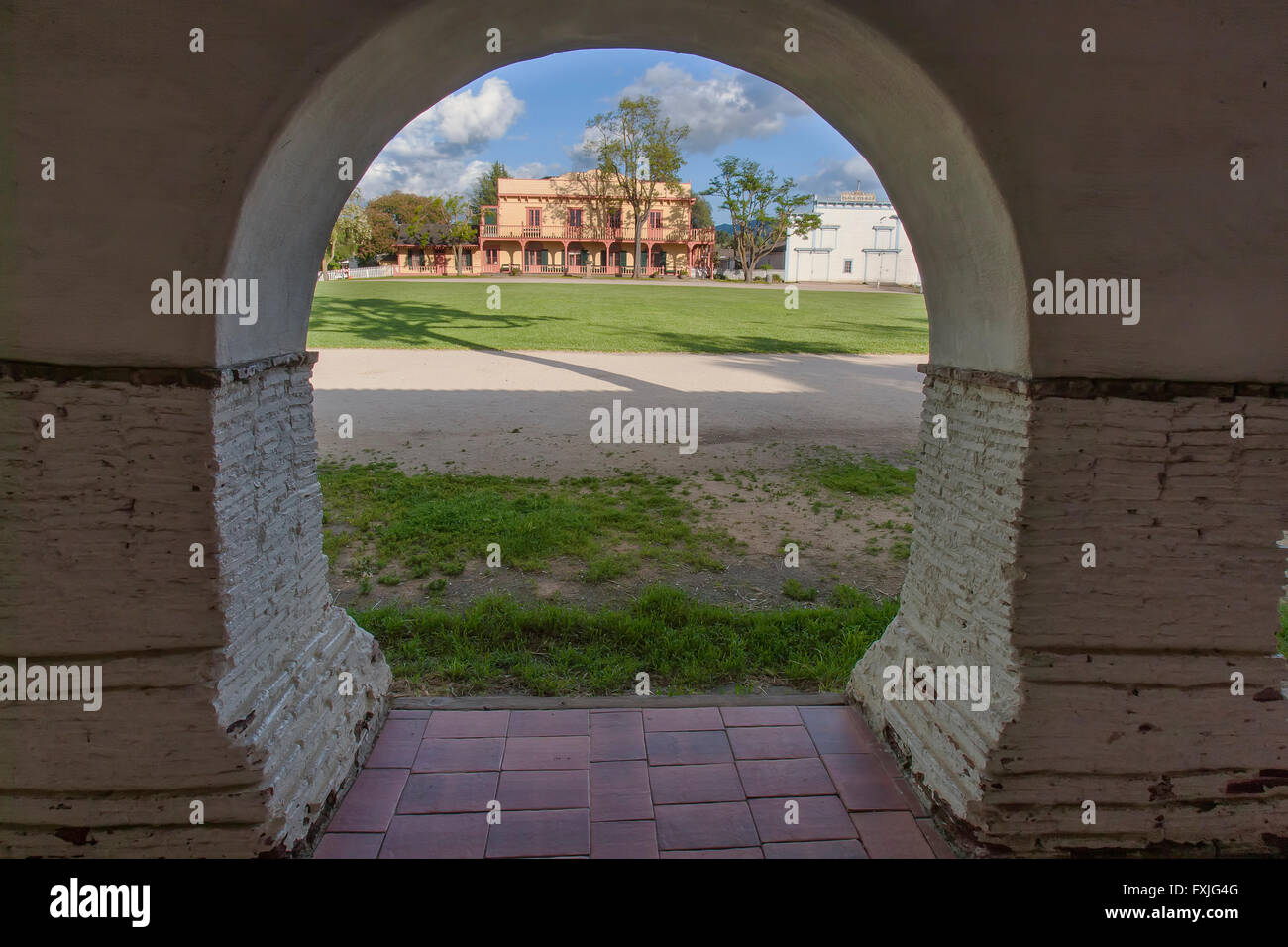 Plaza Hall, San Juan Bautista Mission Stock Photo - Alamy