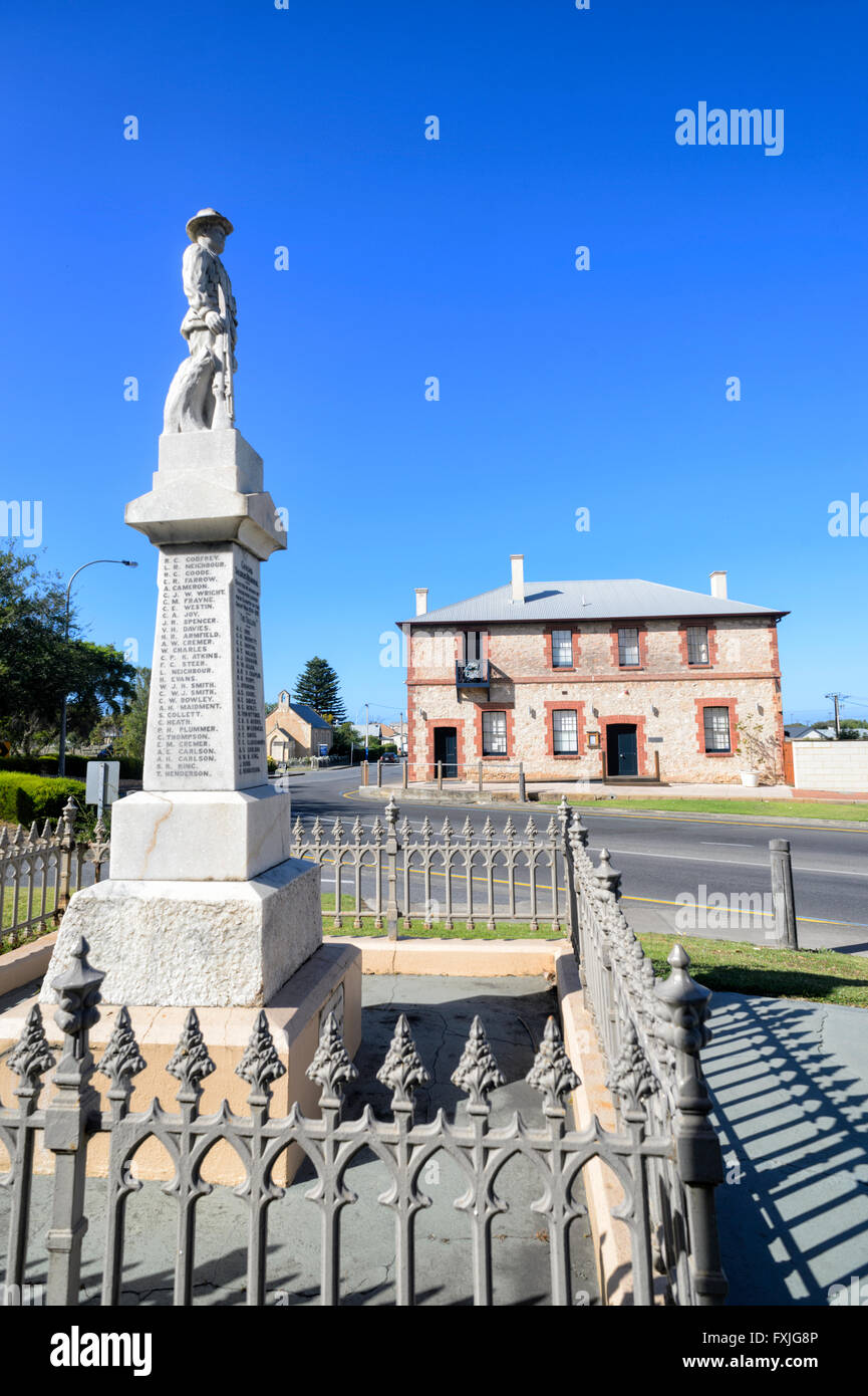 Historic Building Australasian and the Anzac Memorial Monument, Goolwa ...