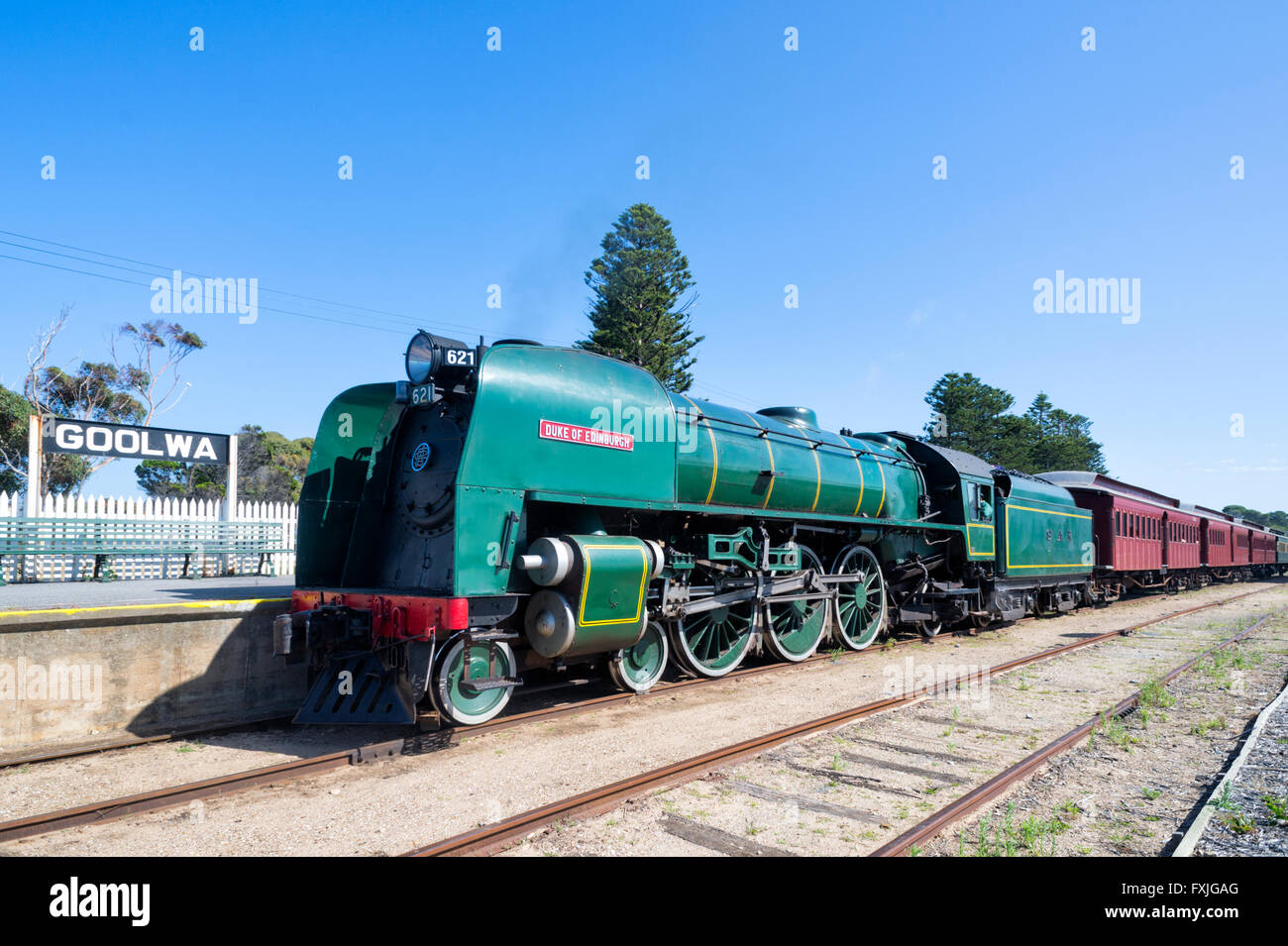 The Locomotive of the Cockle Train at Goolwa Railway Station, Goolwa ...