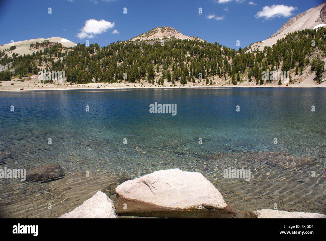Lake Helen, Lassen Volcanic National Park, California, USA, a glacial ...