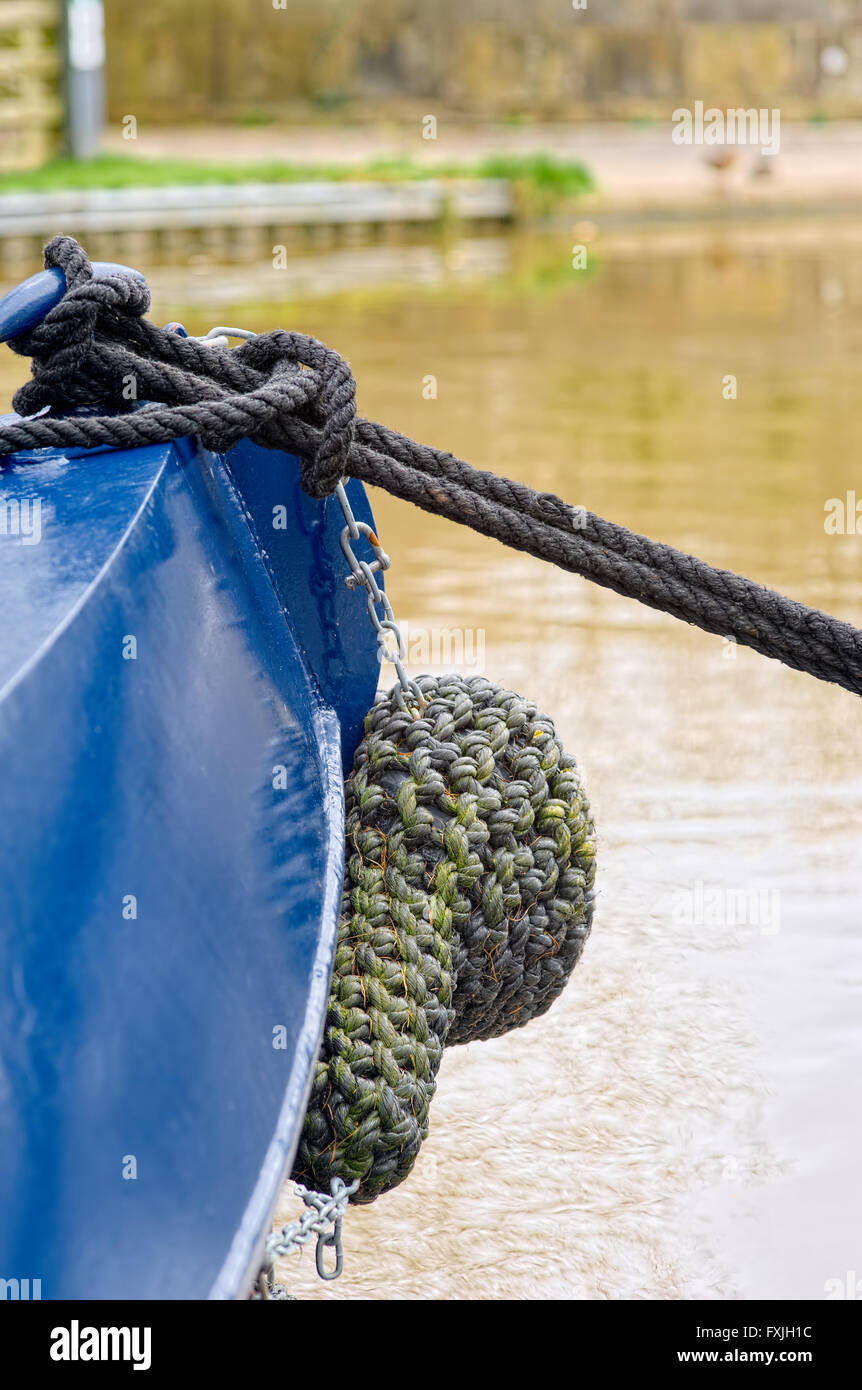 detail of canal narrowboat Stock Photo - Alamy