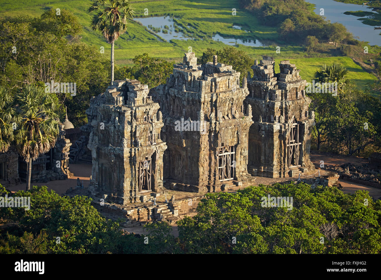 Phnom Krom temple (9th century), Phnom Krom hill, near Siem Reap ...