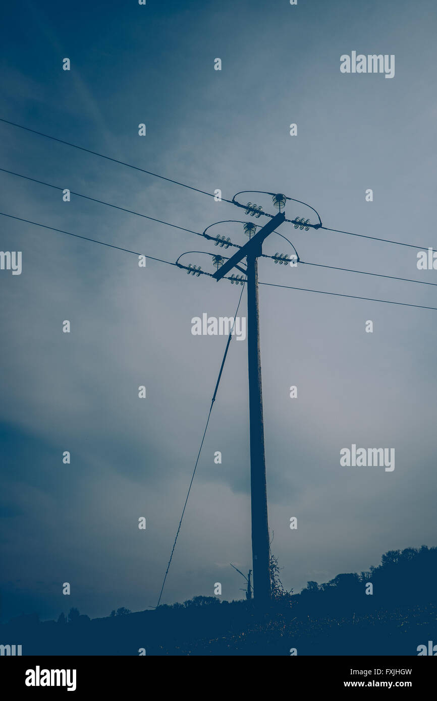 Rural cables hi-res stock photography and images - Alamy