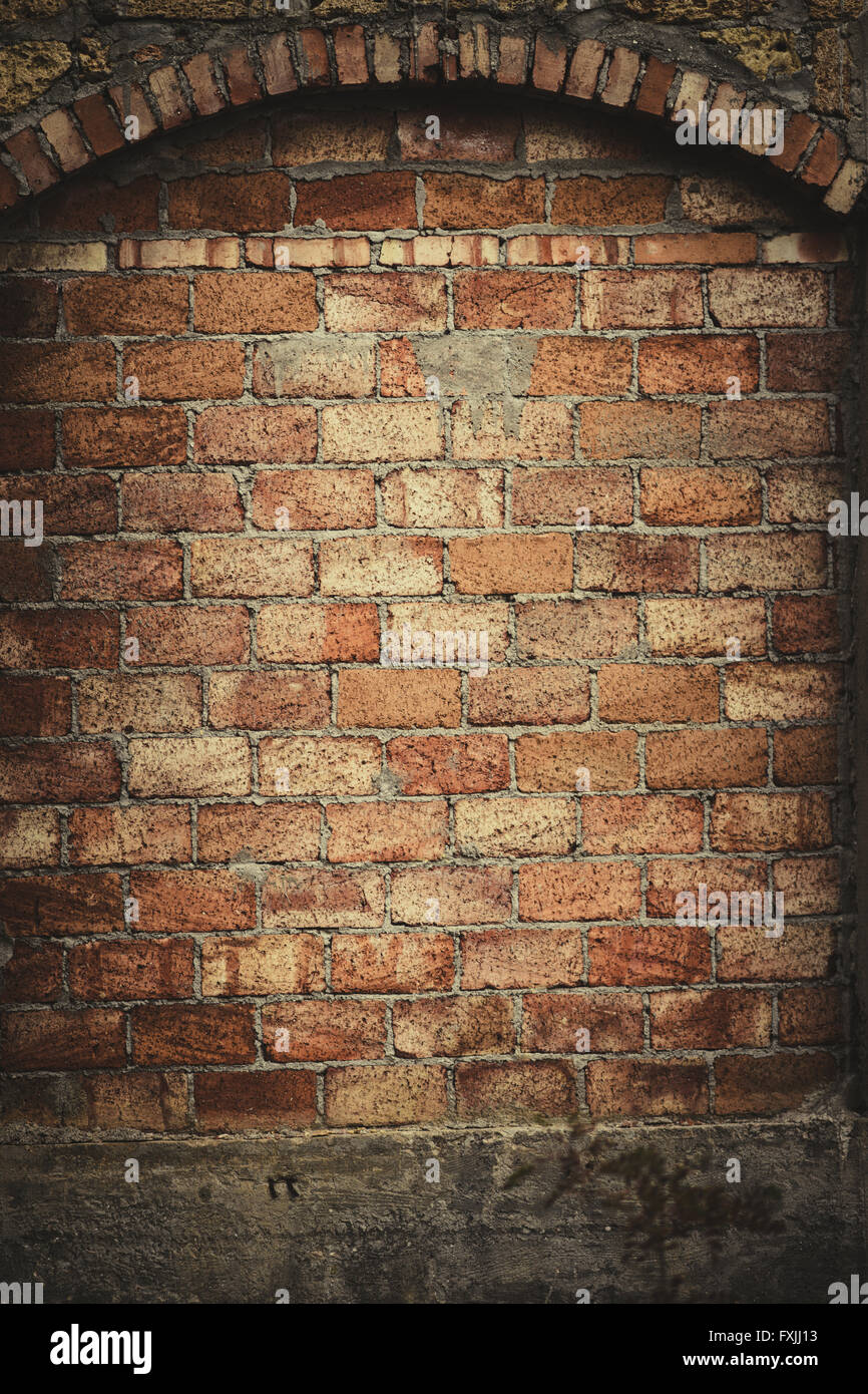 arched window of bricks Stock Photo - Alamy