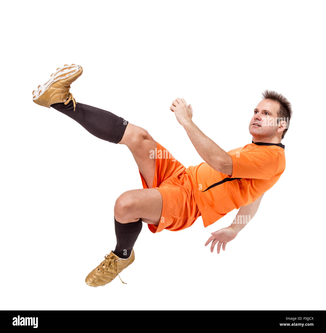 soccer player in action isolated white background Stock Photo - Alamy