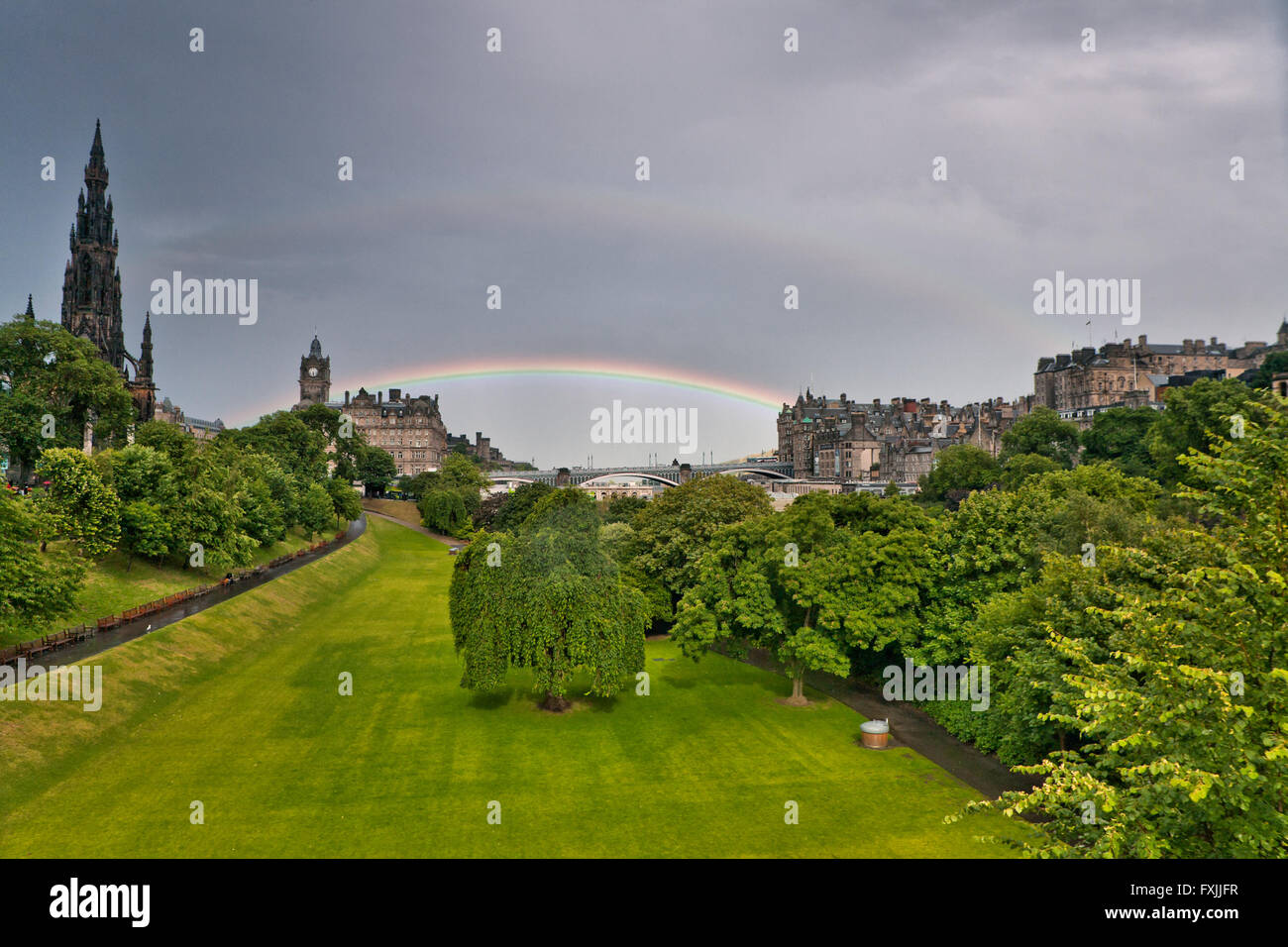 Rainbow in Edinburgh Stock Photo - Alamy
