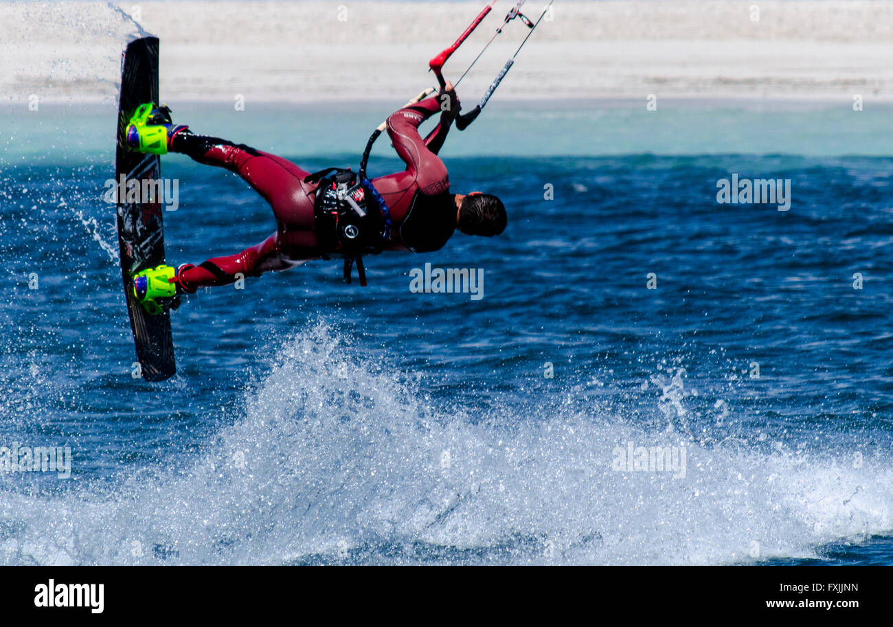 Kite Surfer Jumping Stock Photo - Alamy