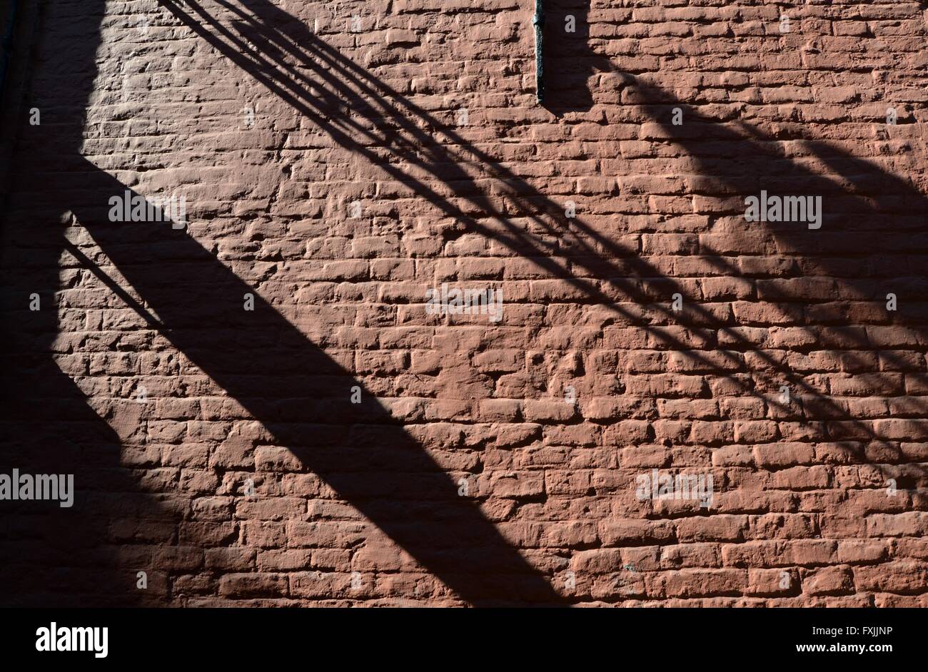 shadows on a brick wall in Bruges, Belgium Stock Photo - Alamy