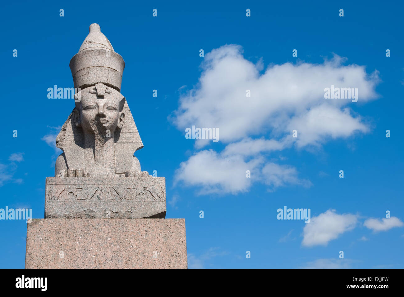 Saint-Petersburg. Russia. Egyptian ancient sphinx with face of pharaoh ...