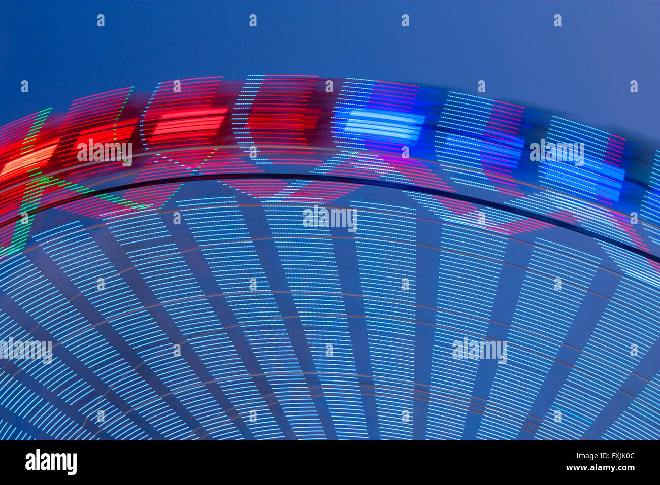 Fairground big wheel, ferris wheel at night Stock Photo - Alamy