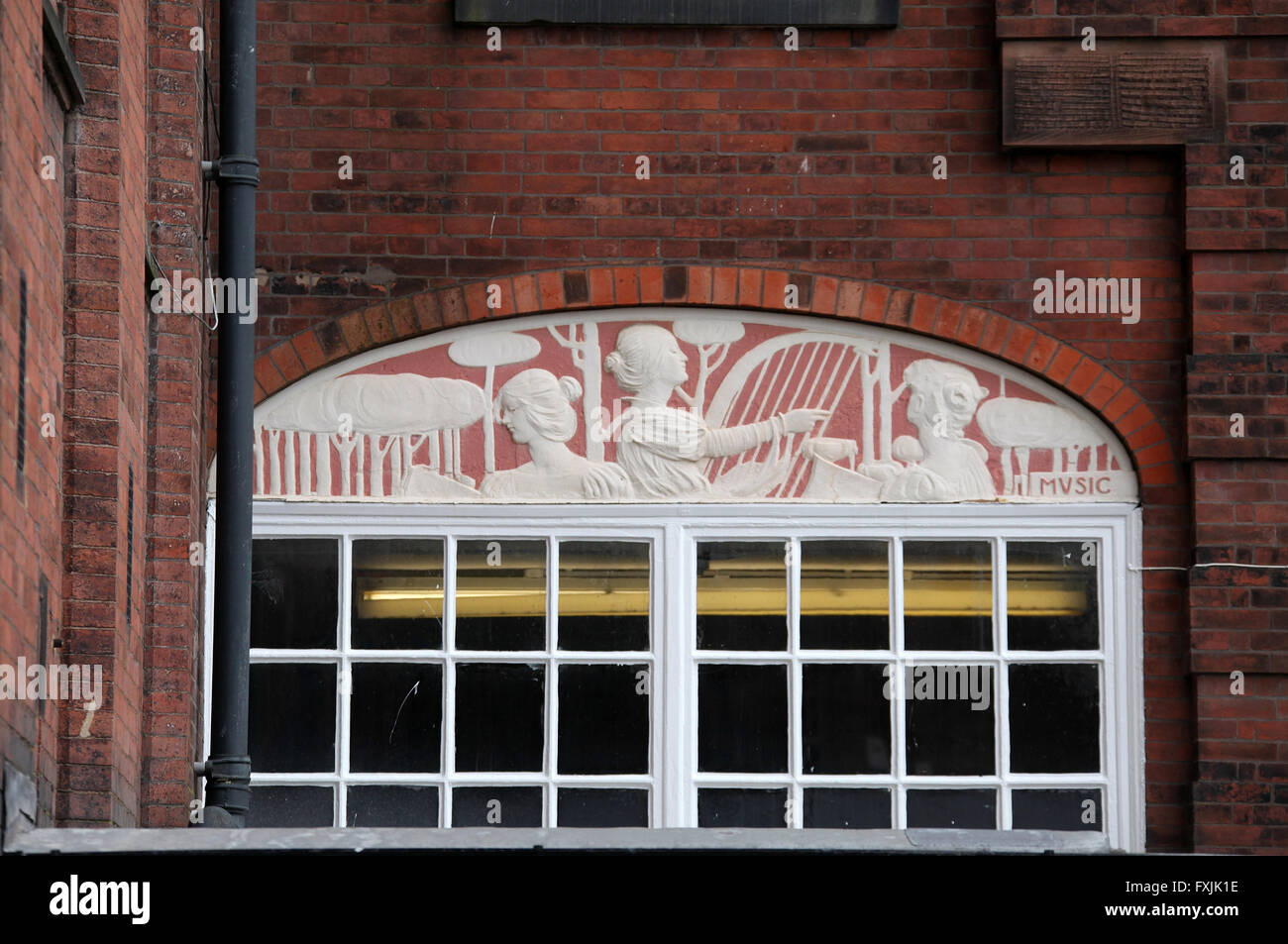 Relief plasterwork decoration on the south wing of the Nicholson ...
