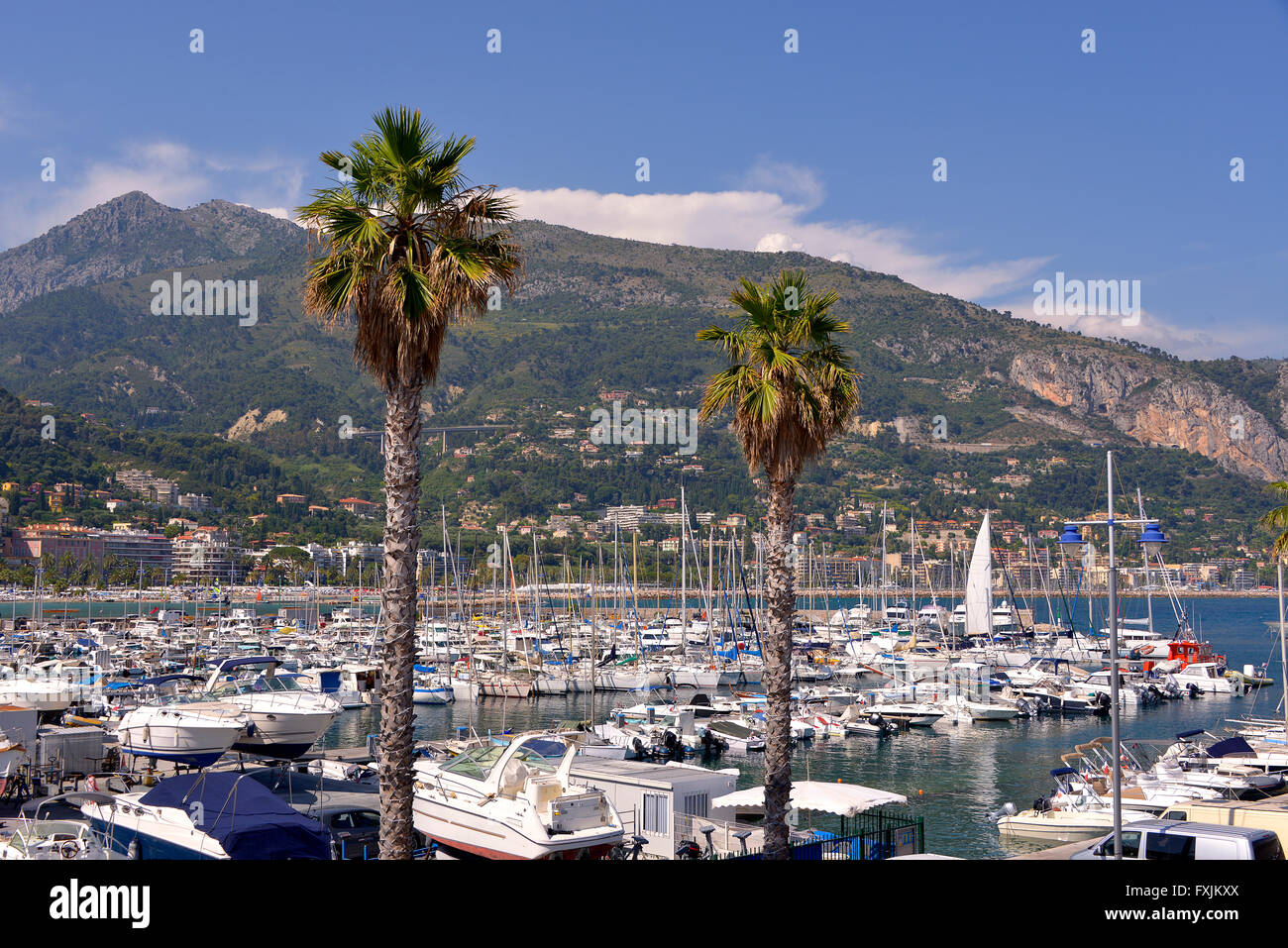 Port of Menton in France Stock Photo - Alamy