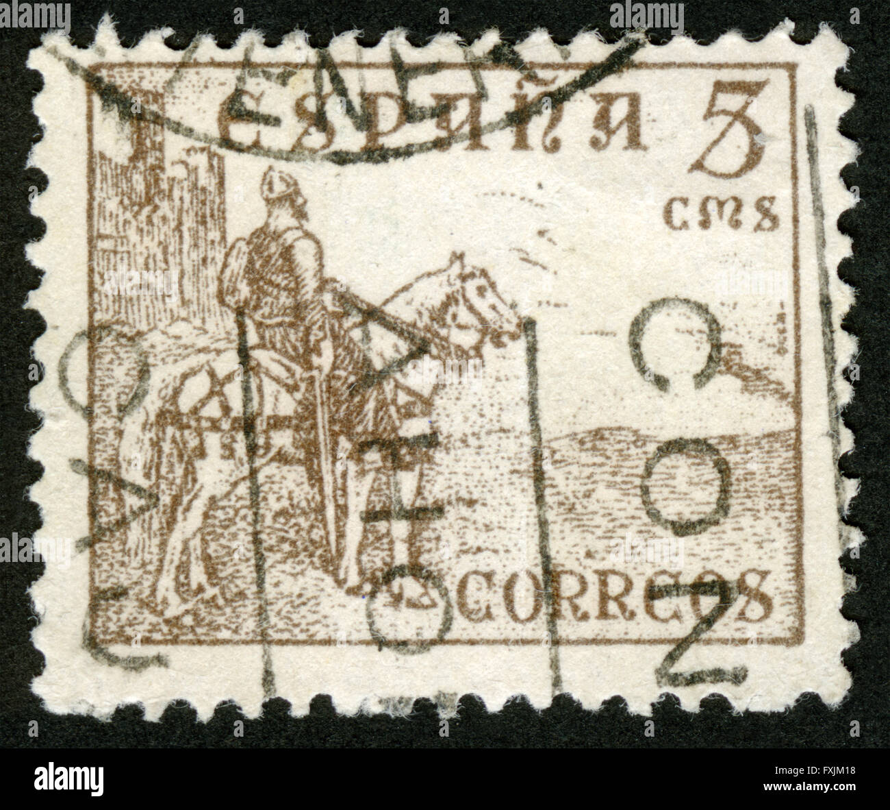 Spain post mark stamp hi-res stock photography and images - Alamy