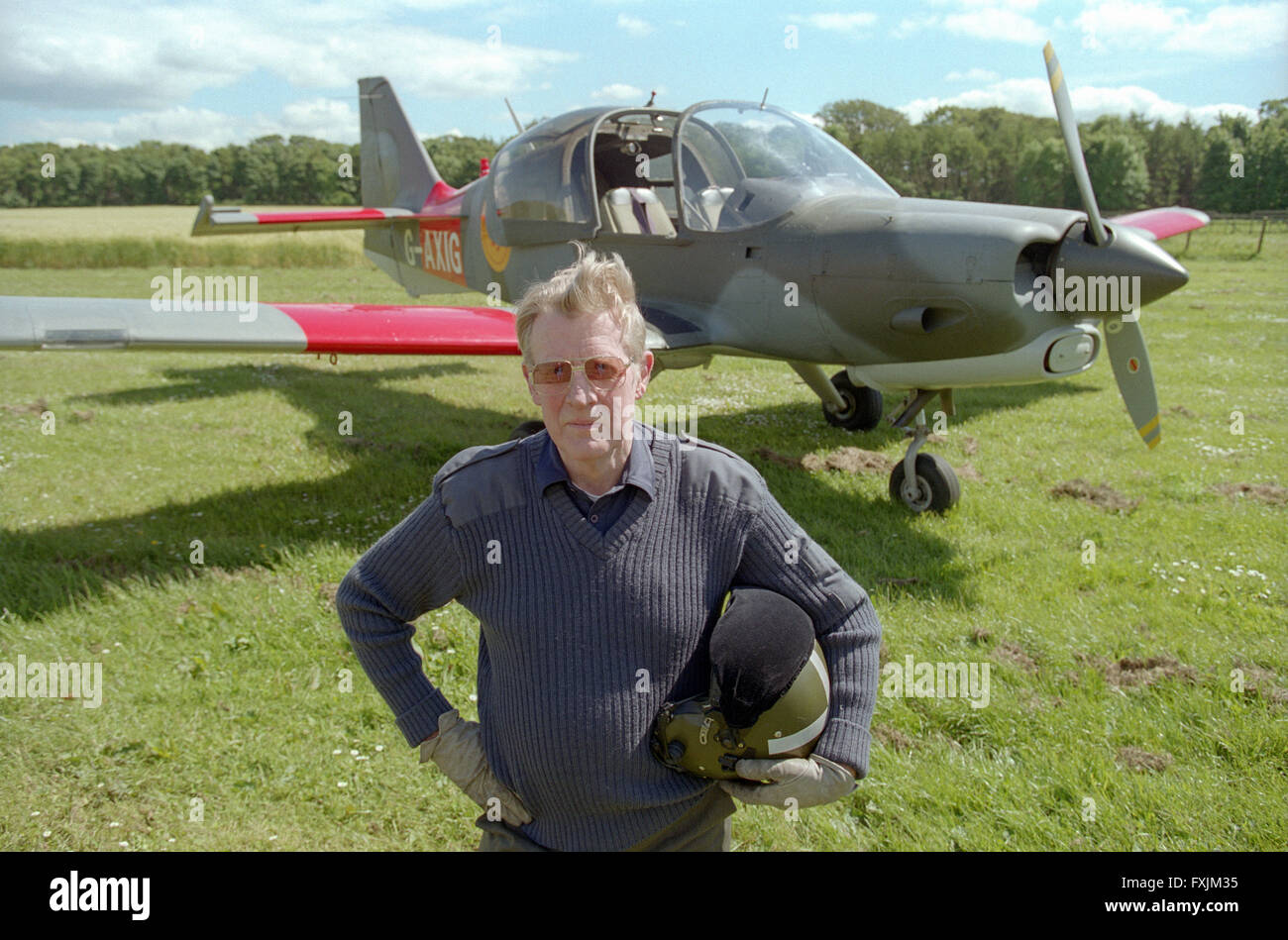 Duke of Hamilton with his Scottish Aviation Bulldog aircraft at ...