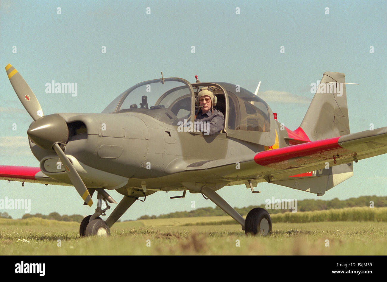 Duke of Hamilton with his Scottish Aviation Bulldog aircraft at ...