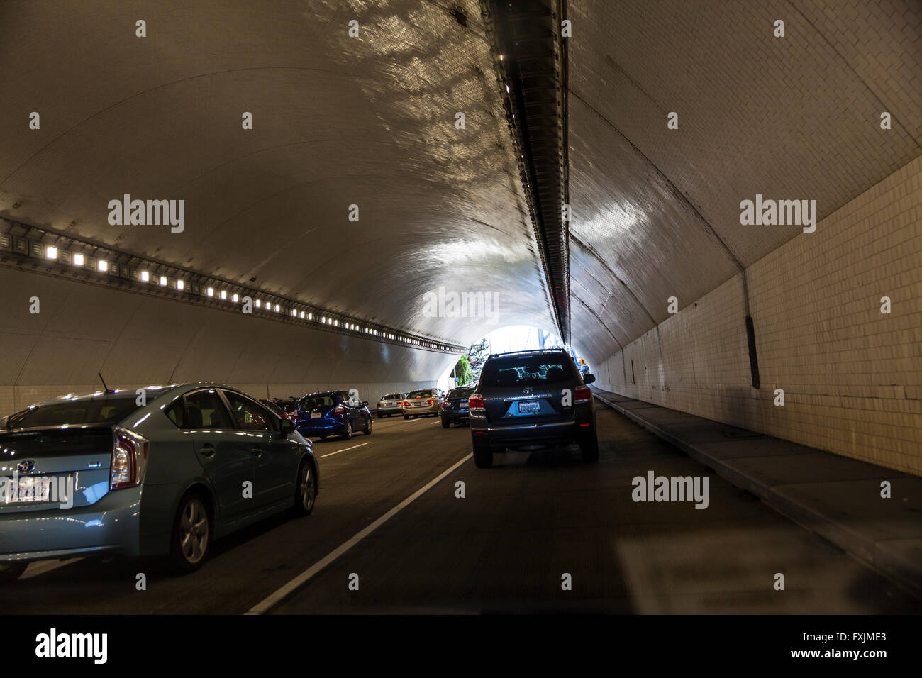 The Treasure Island tunnel along the Oakland San Francisco Bay Bridge ...