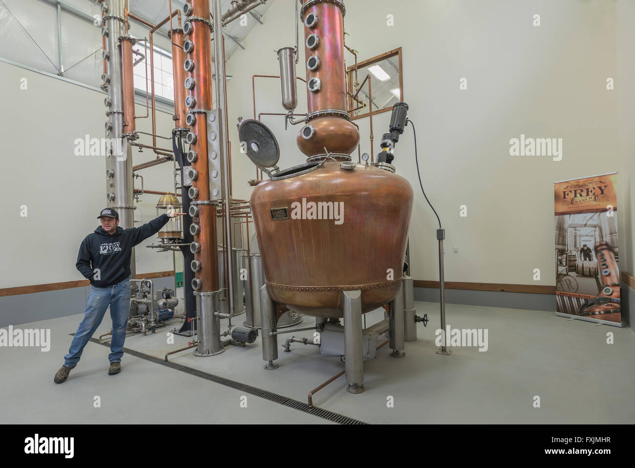 Colby Frey, owner of Frey Ranch Estate Distillery in Fallon, Nevada ...