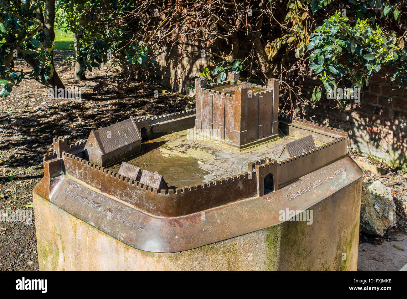 Model of Canterbury Castle Cast in Bronze Castle Street Canterbury ...