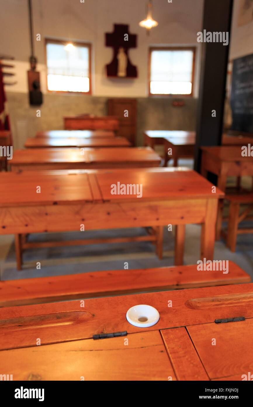 A recreation of the type of classroom Antoni Gaudi would have studied ...