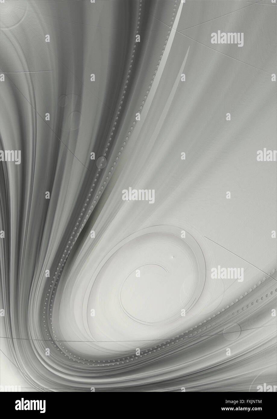 Curved rays,bands and beads on gray monophonic background Stock Photo ...