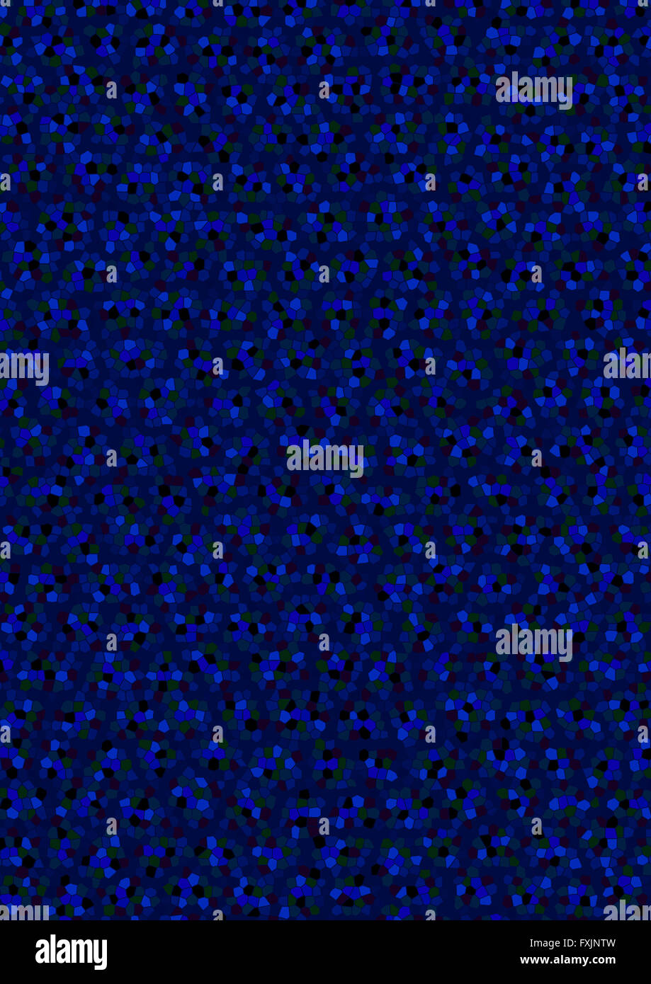 Ultramarine background covered with small geometric shapes at the blue ...