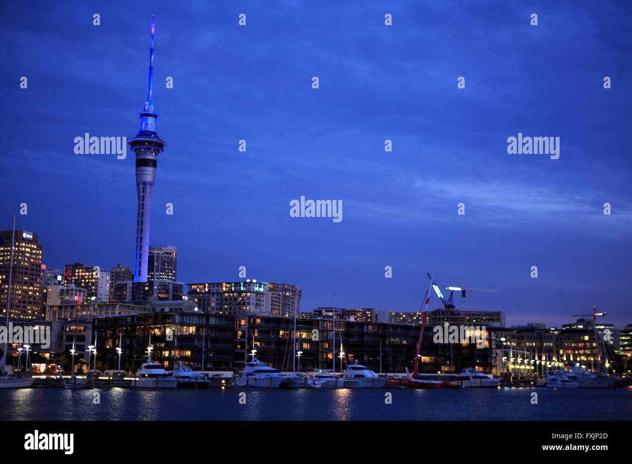 Looking across theWaitemata Harbour and the Sky Tower from the Wynyard ...
