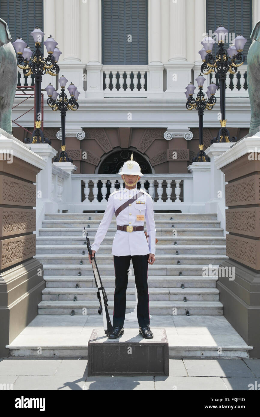 Grand Palace, Guard at the Royal Palace in Bangkok - Thailand Stock ...
