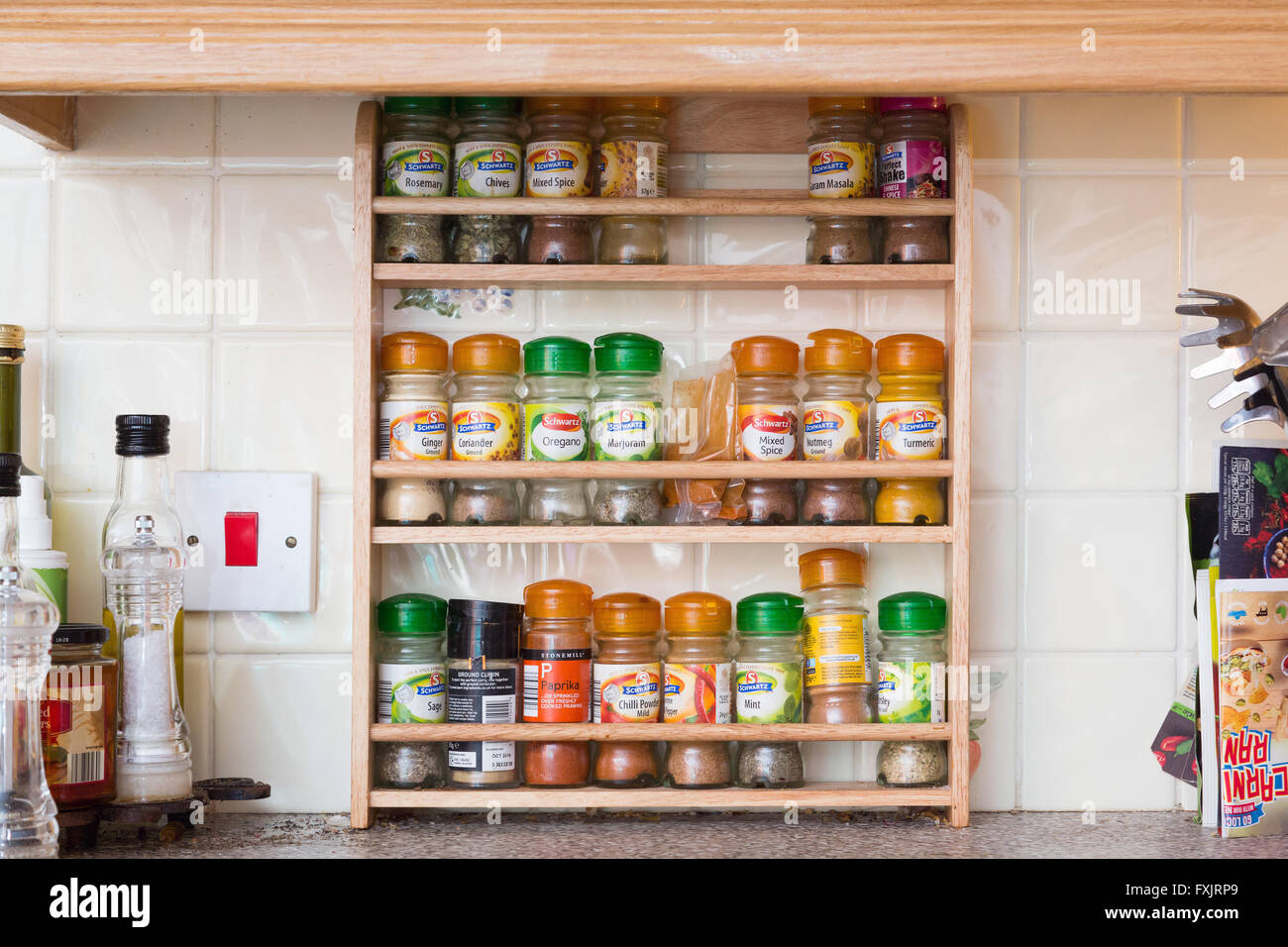 Kitchen spice rack hi-res stock photography and images - Alamy