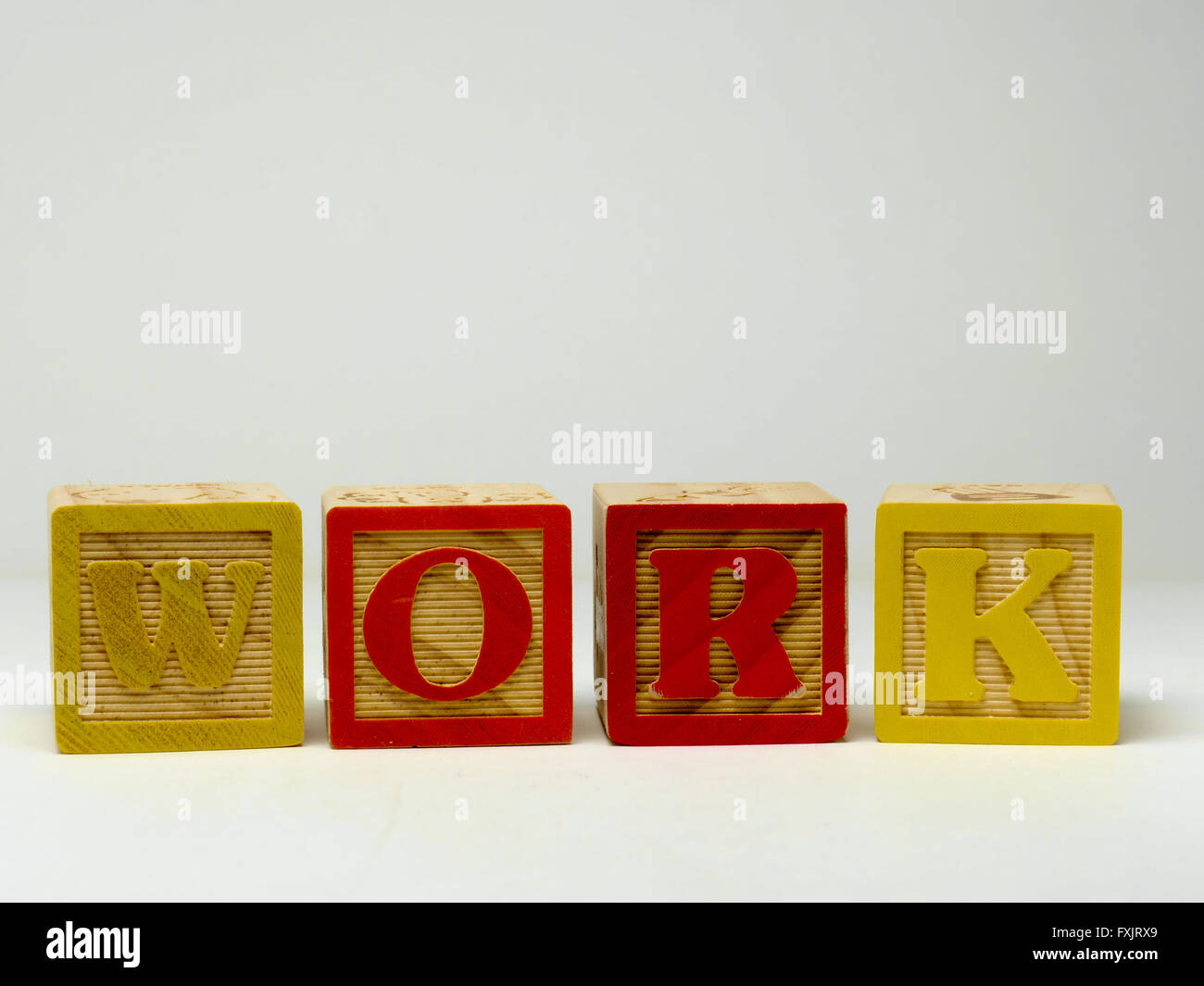 Work word colorful blocks hi-res stock photography and images - Alamy