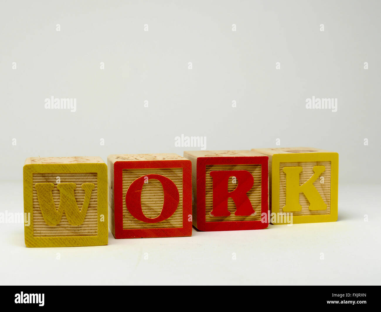 Work word colorful blocks hi-res stock photography and images - Alamy