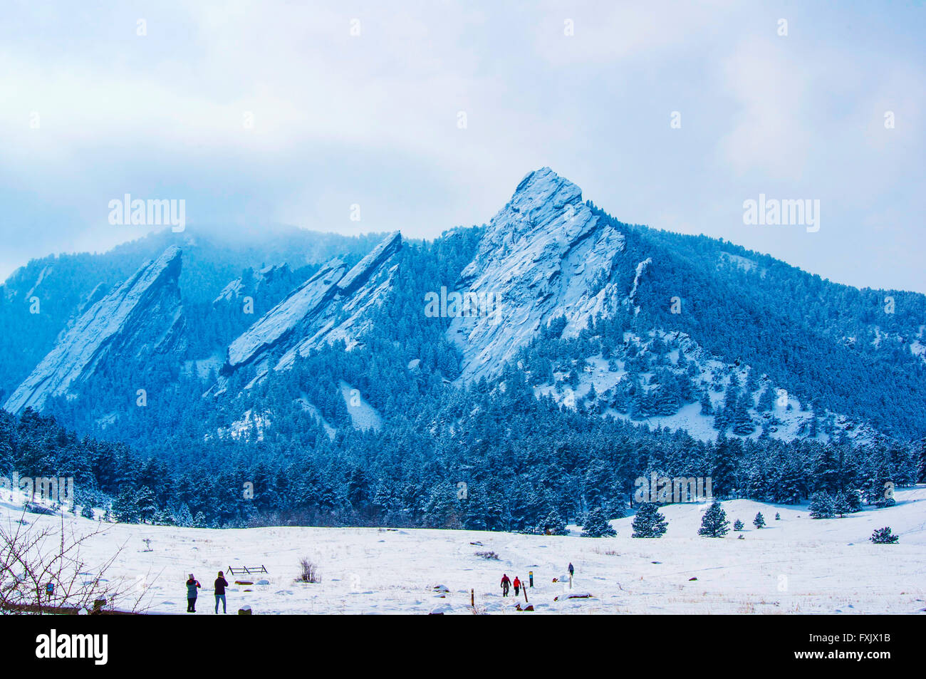 Flatirons, in the winter Boulder, Colorado Stock Photo - Alamy