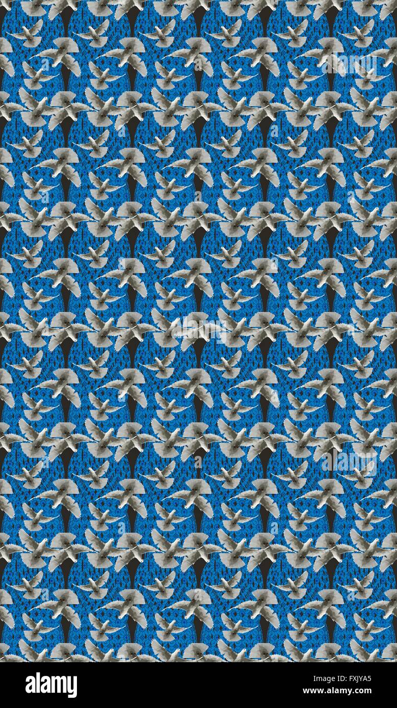 all over polygon pigeon with blue background Stock Photo - Alamy