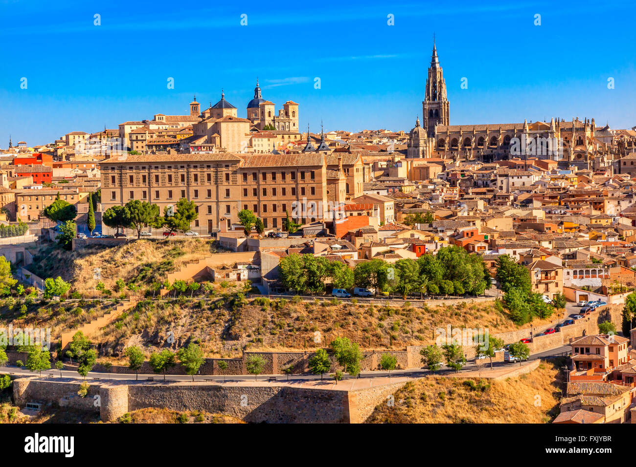 Cathedral Churches Medieval City Toledo Spain. Cathedral started in ...