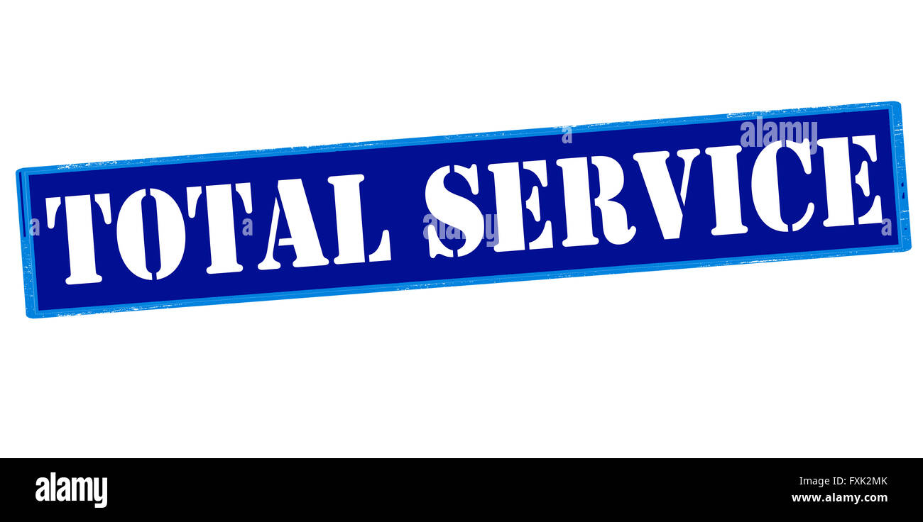 Rubber stamp with text total service inside, vector illustration Stock ...