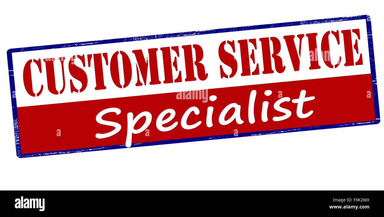 Rubber stamp with text customer service specialist inside, vector ...