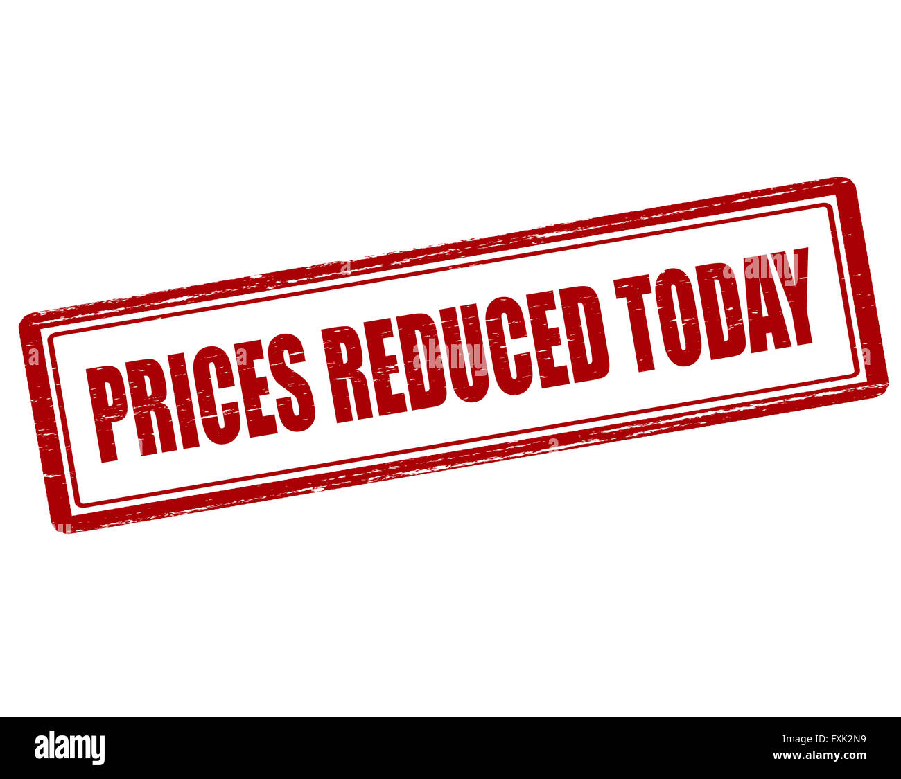 Rubber stamp with text prices reduced today inside, vector illustration ...