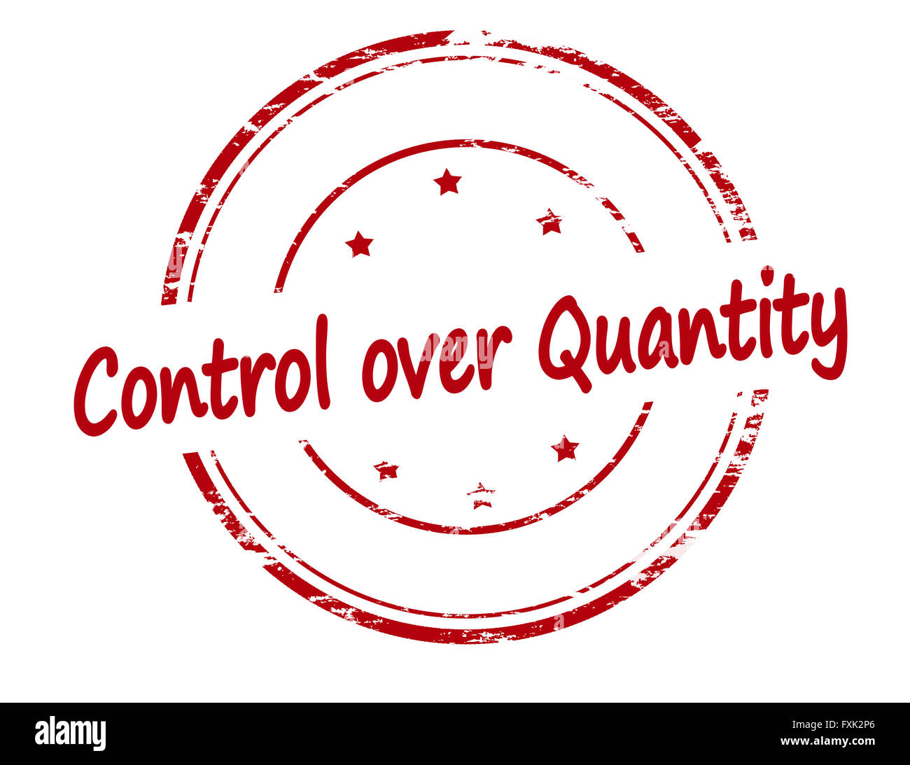 Rubber stamp with text control over quantity inside, vector ...
