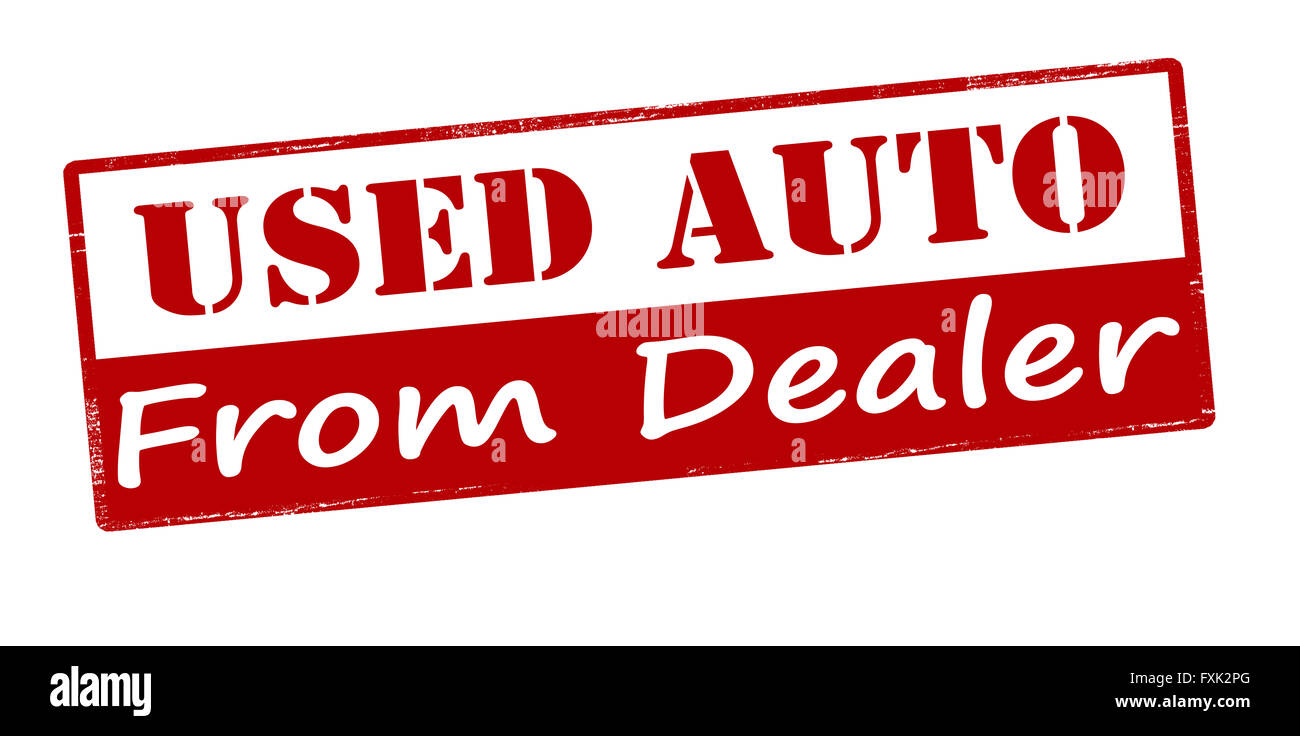 Rubber stamp with text used auto from dealer inside, vector ...