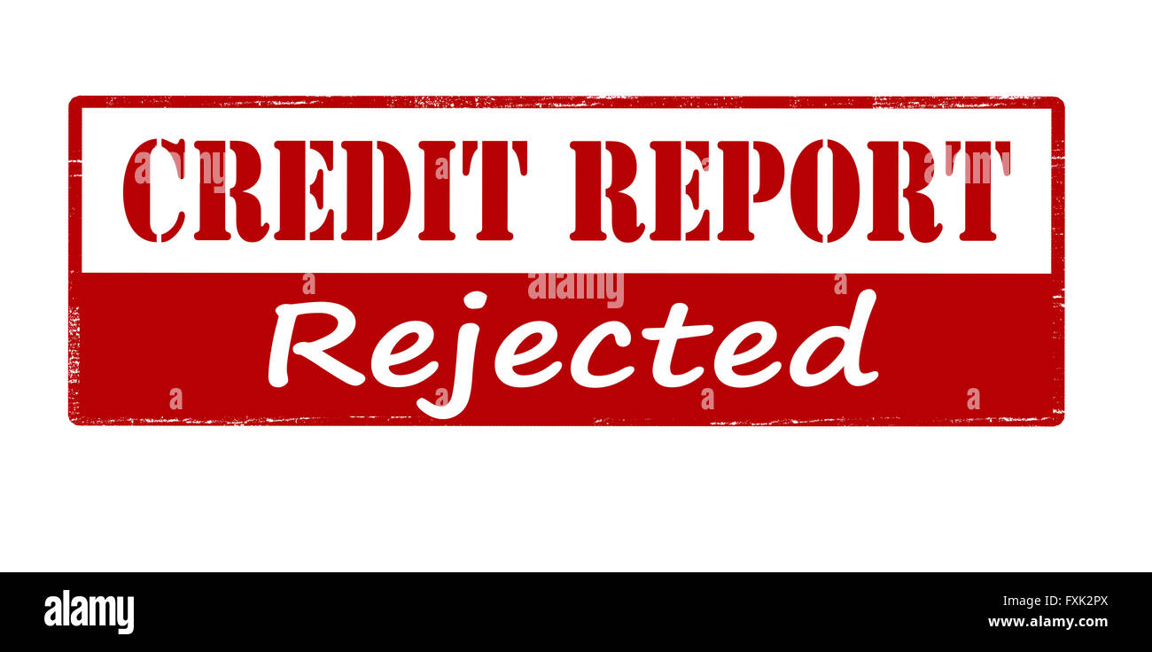 Rubber stamp with text credit report rejected inside, vector ...