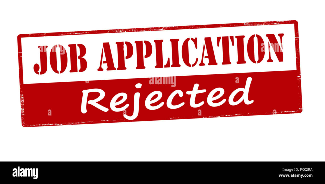 Rubber stamp with text job application rejected inside, vector ...
