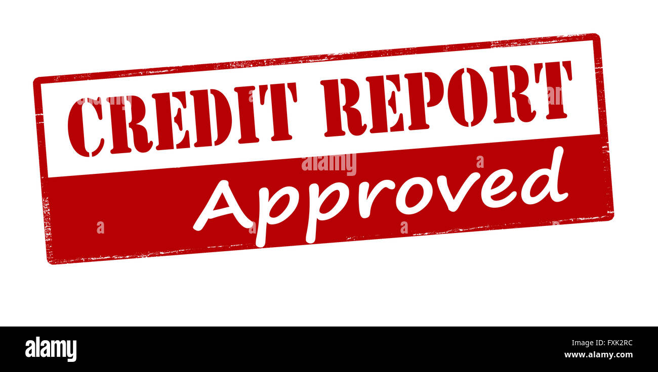 Rubber stamp with text credit report approved inside, vector ...