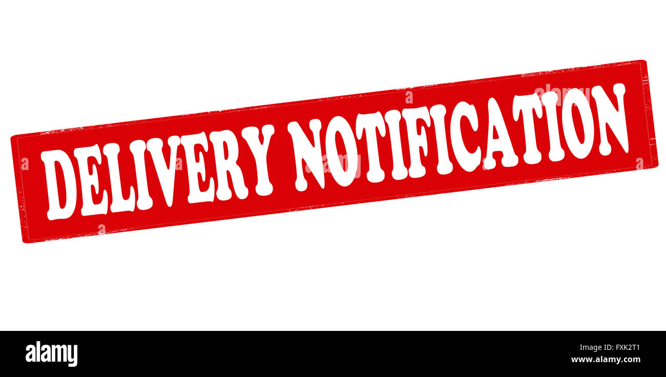 Rubber stamp with text delivery notification inside, vector ...