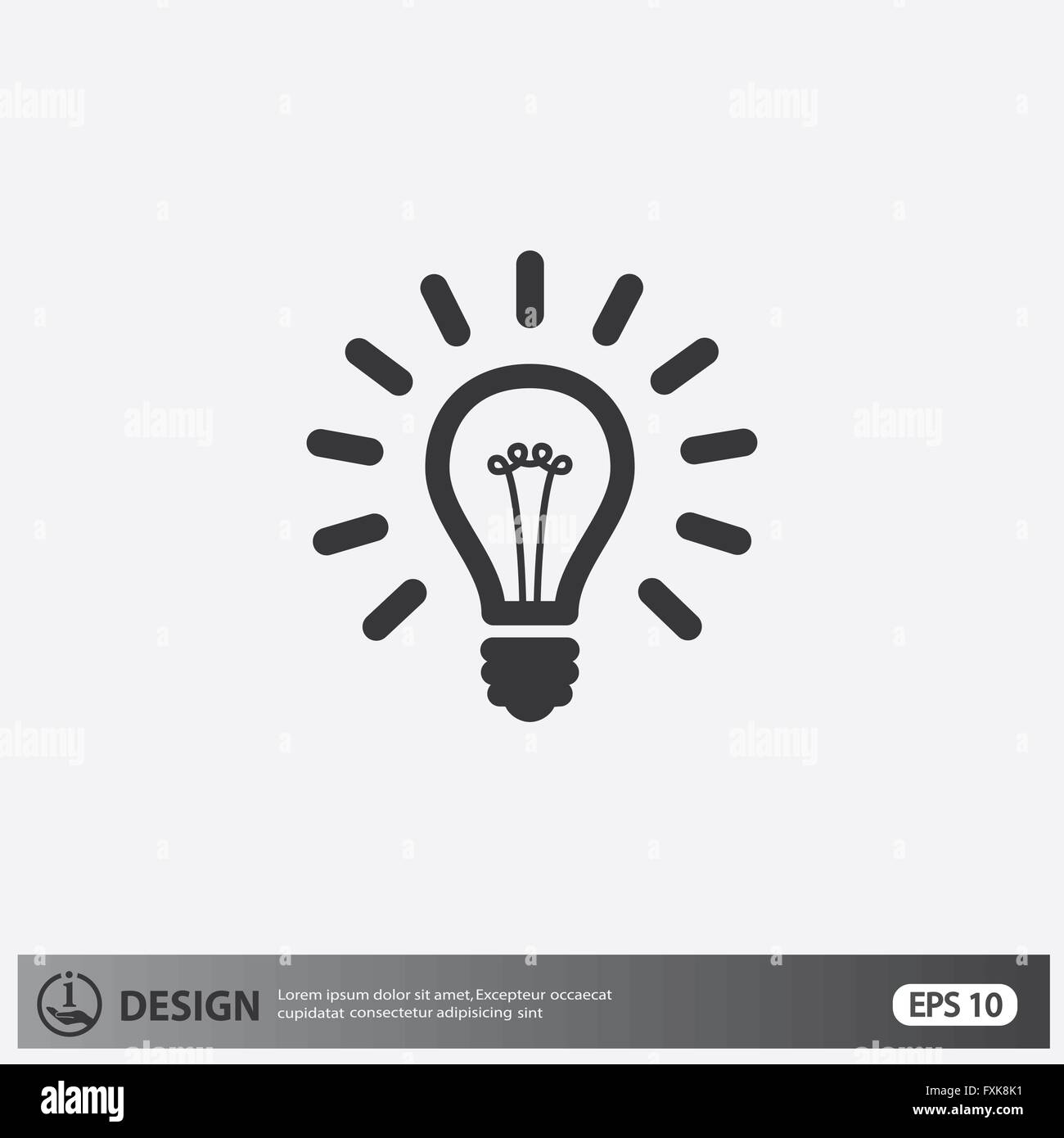 Pictograph of light bulb Stock Vector Image & Art - Alamy
