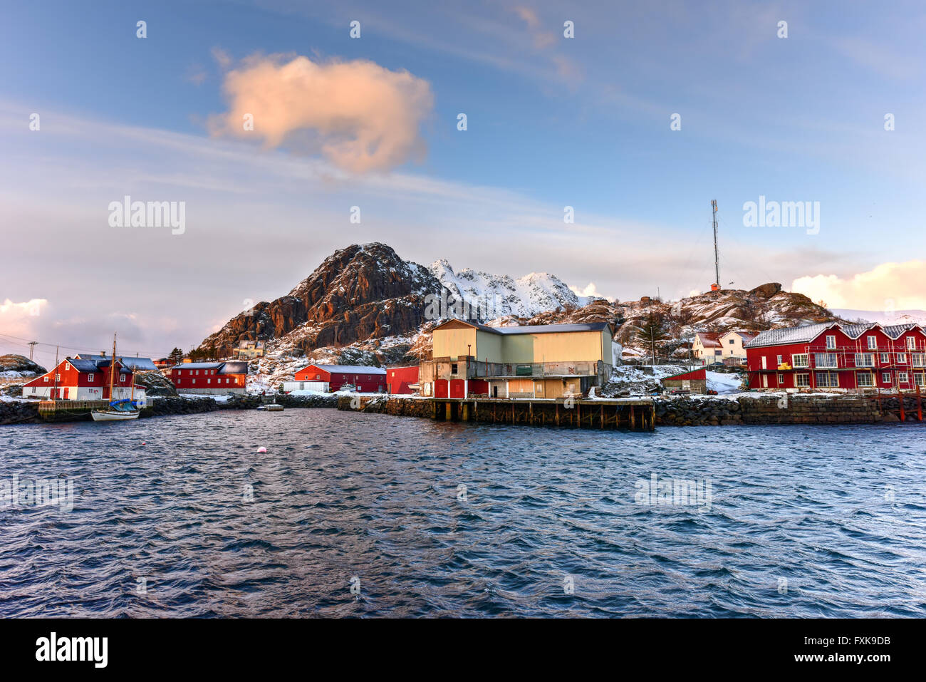 Stamsund in the Lofoten Islands, Norway in the winter Stock Photo - Alamy