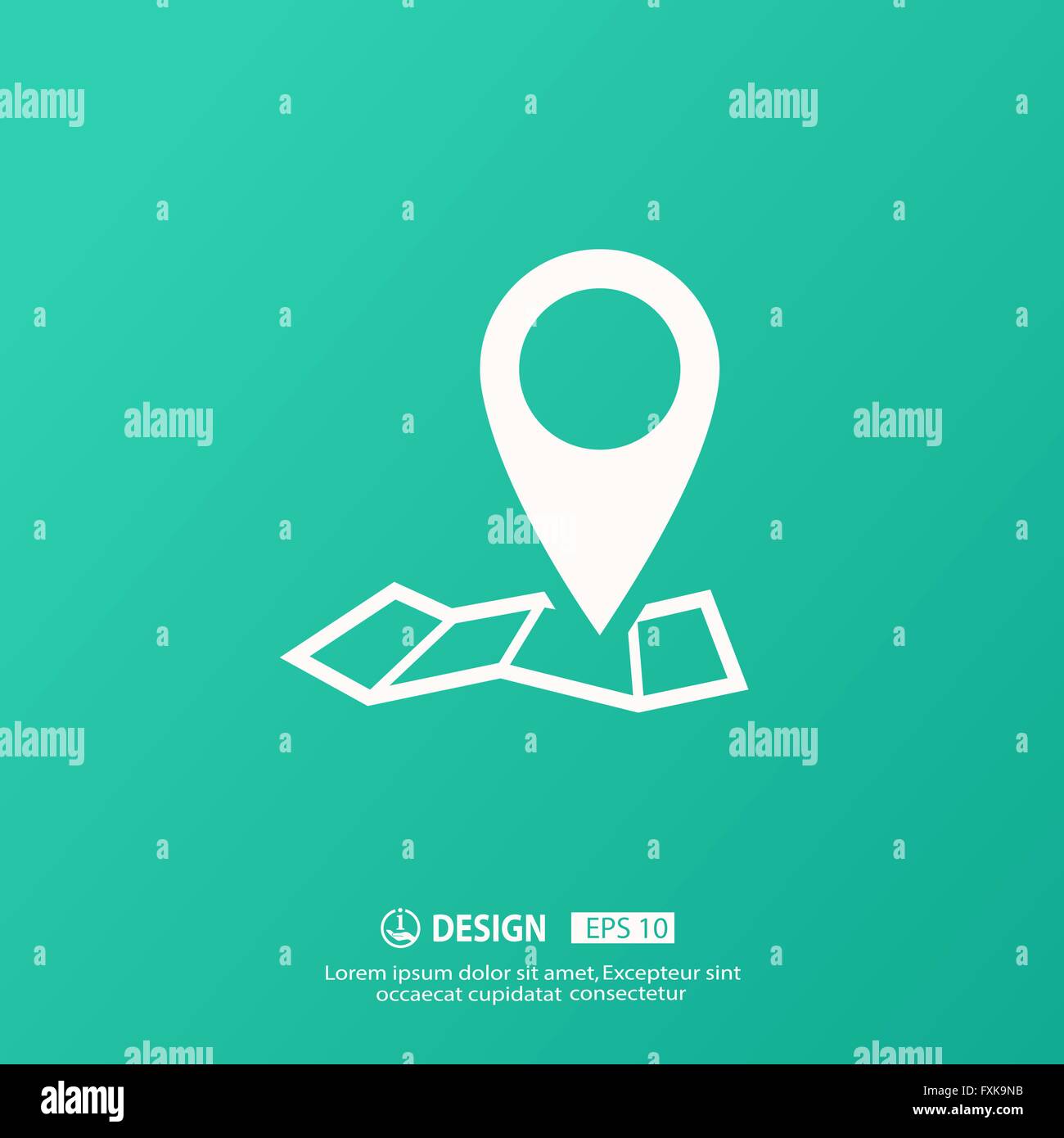 Pin on the map. Vector icon Stock Vector Image & Art - Alamy