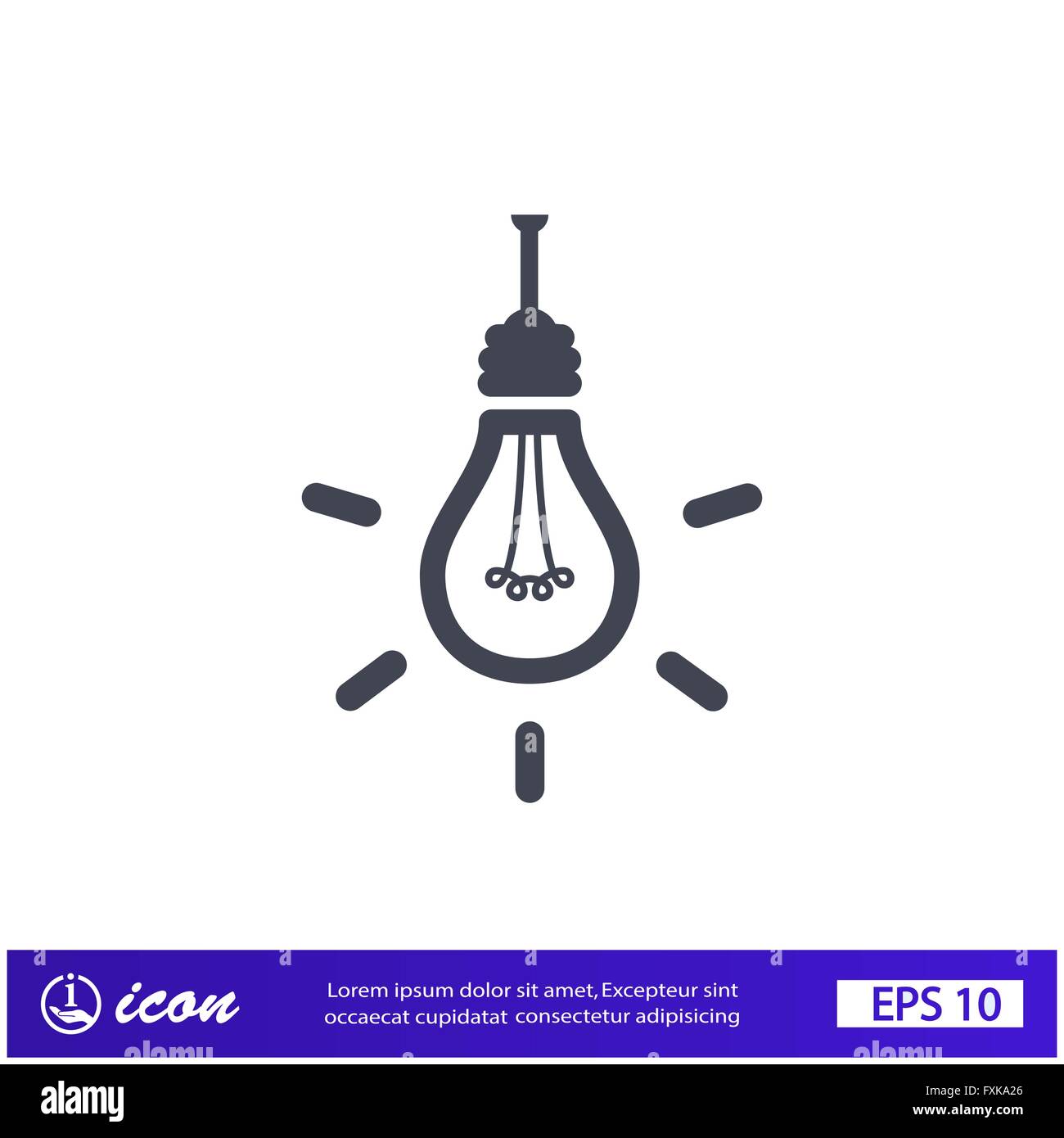 Pictograph of light bulb Stock Vector Image & Art - Alamy
