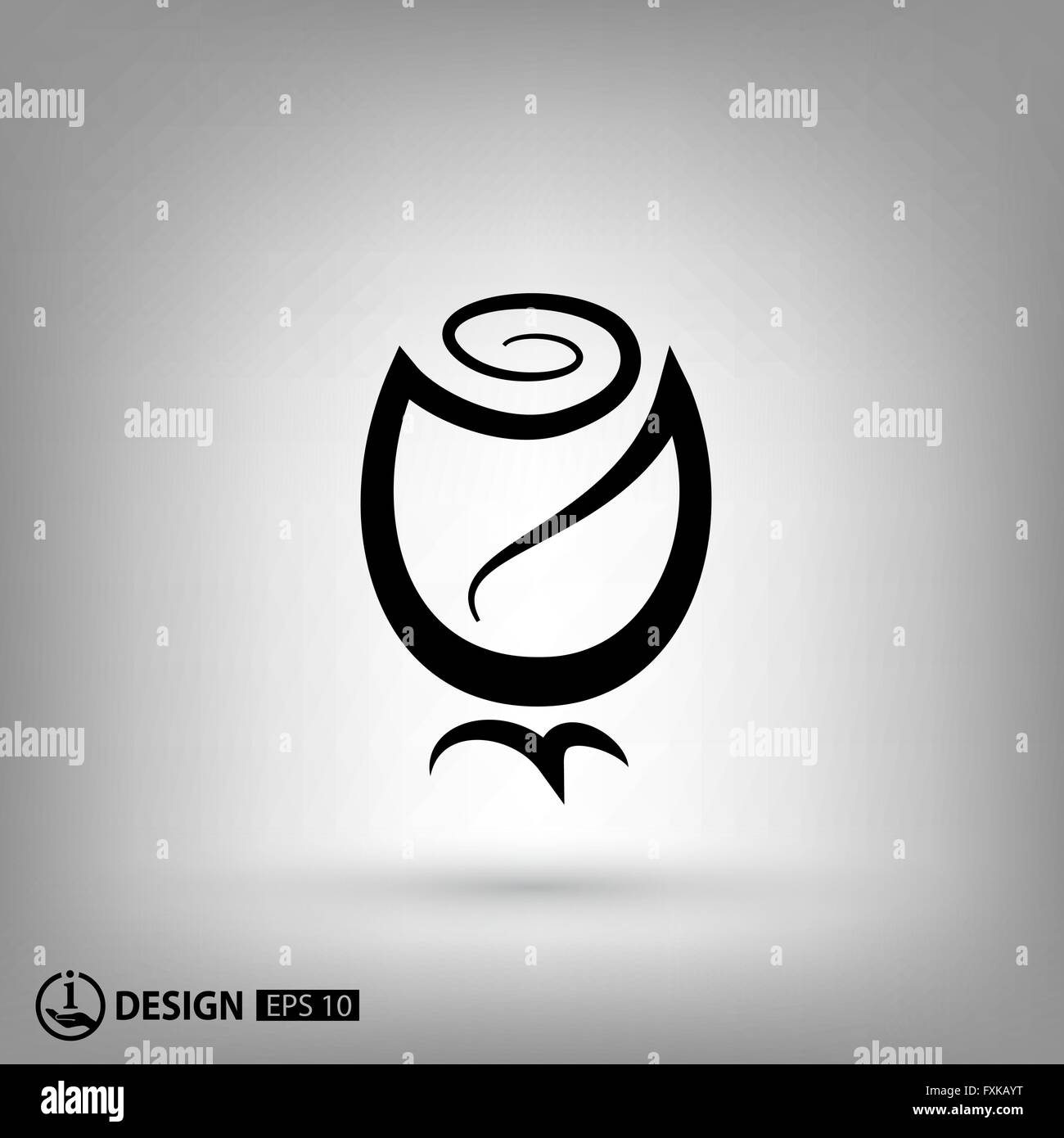 Pictograph of rose Stock Vector Image & Art - Alamy