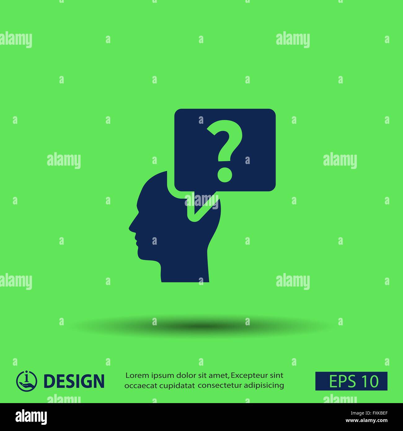 Pictograph of question mark and man Stock Vector Image & Art - Alamy