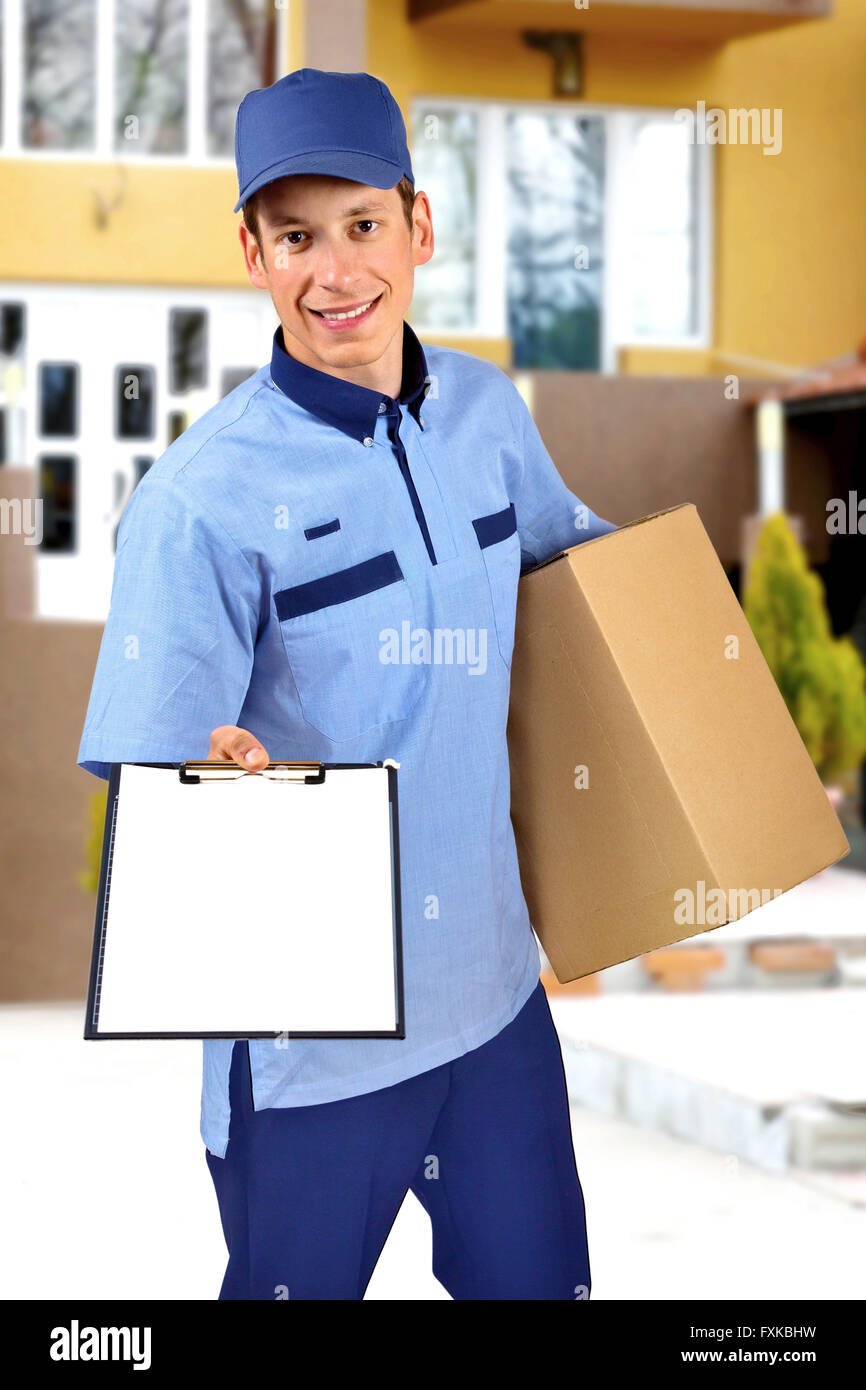Safe delivery courier worker hi-res stock photography and images - Alamy