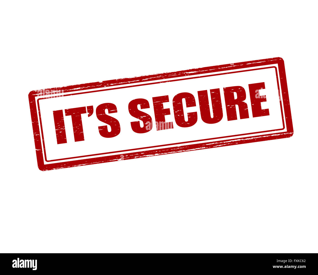 Rubber stamp with text it s secure inside, vector illustration Stock ...